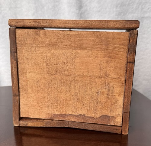 VTG Hanging Wood Wall Box Pocket Shelf Mail Primitive Antique Cottage ...