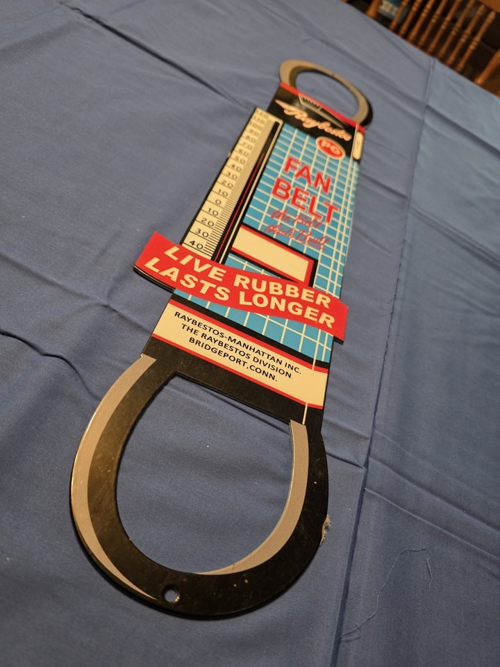 Raybestos Fan Belt Fake Thermometer Sign 24 Inches Gas Station ...