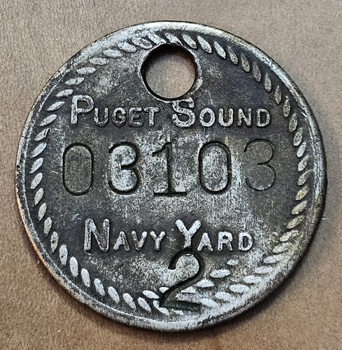 Bremerton Washington Token, Puget Sound Navy Yard Tool Check Tag ...
