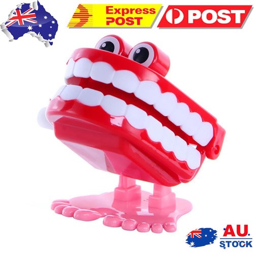 Wind Up Clockwork Toy Chattering Funny Walking Teeth Mechanical Toys ...