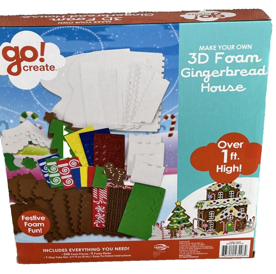 NEW 3D Foam Gingerbread House Go Create Over 1 Foot High, Age 5 Plus | eBay