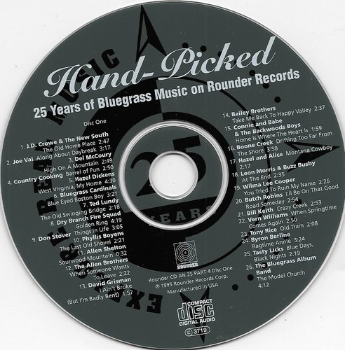 Hand Picked: 25 Years of Bluegrass on Rounder Records 2- CD 1995 ...