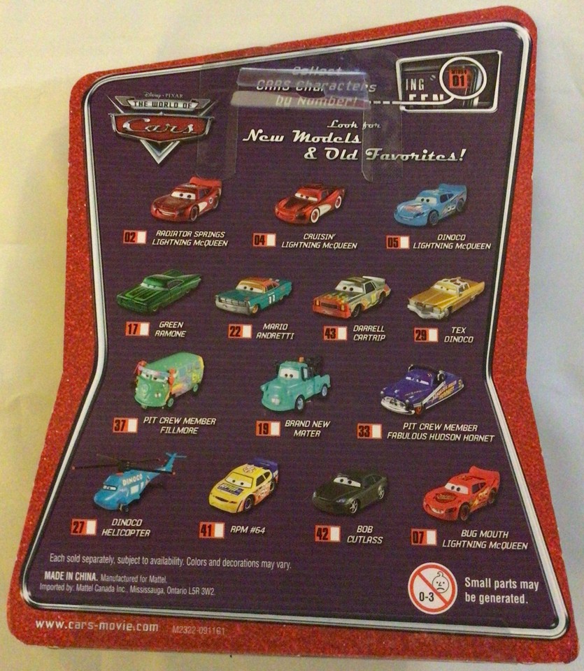 Disney Pixar The World of Cars Pit Crew Member Fillmore Mattel Diecast ...