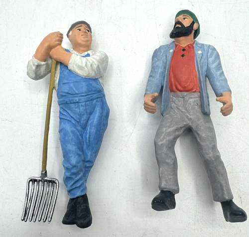 PREISER SET OF 2 TRAIN MEN HAND PAINTED PEOPLE FIGURES FIGURINES G ...