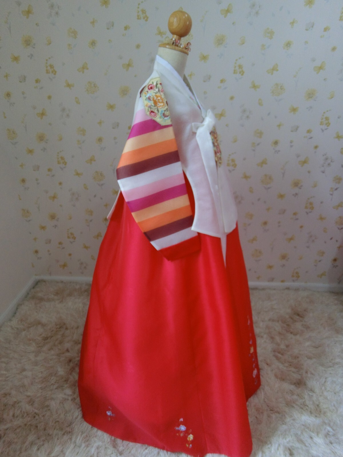 Luxury Rainbow Royal HANBOK WOMAN_Royal hanbok 40" chest _ 165 cm. tall ...