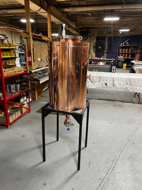 30 Gallon Copper Conical Fermenter W/ Black Painted Steel Stand | eBay