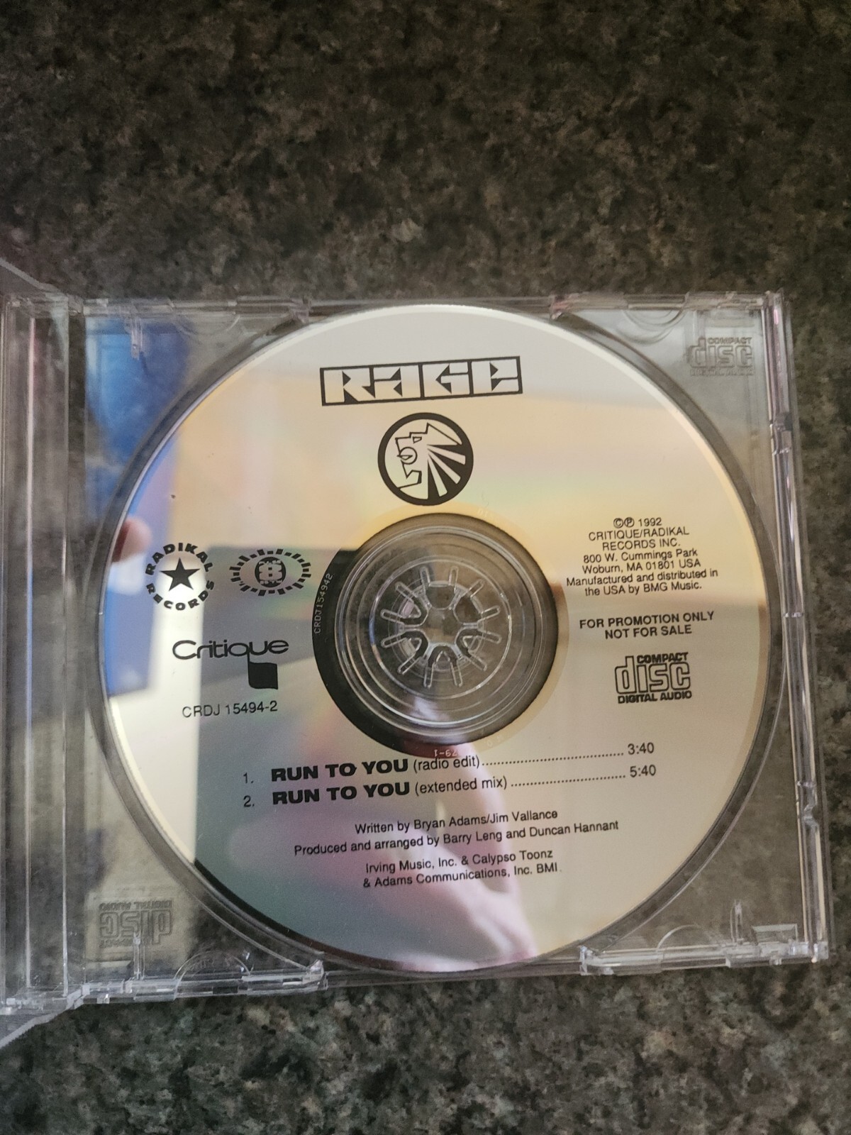 RAGE- RUN TO YOU - CD SINGLE - Rare Promo c574 | eBay