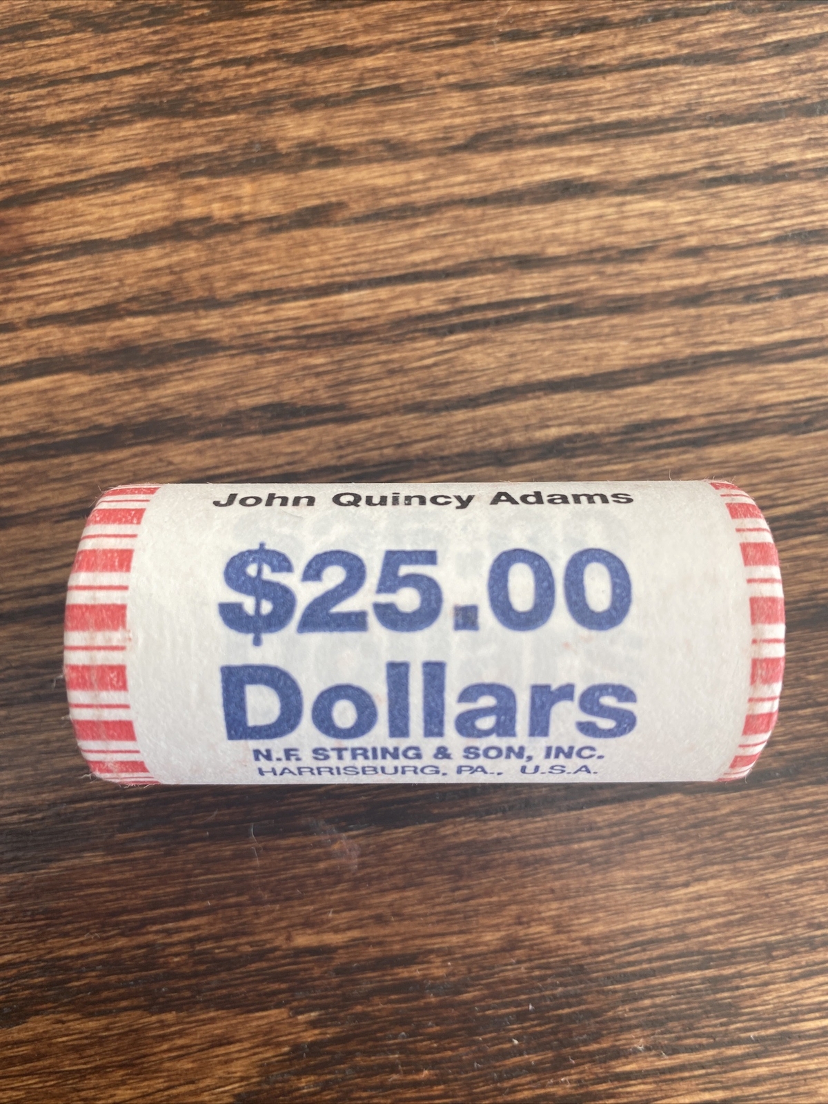 Sealed John Quincy Adams Presidential Golden Dollar Roll of 25 Coins ...