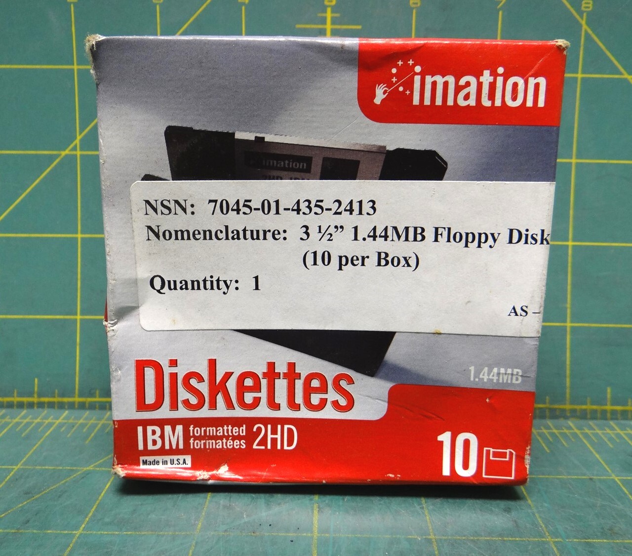 (Box of 10) 2 HD Imation High Density Diskettes 3.5" 1.44 MB Item ...