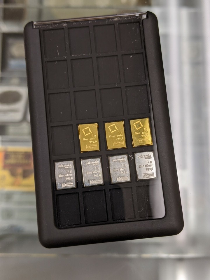 Element Card Silver Gold Bar Coin Wallet-Case for 1 Gram Valcambi ...