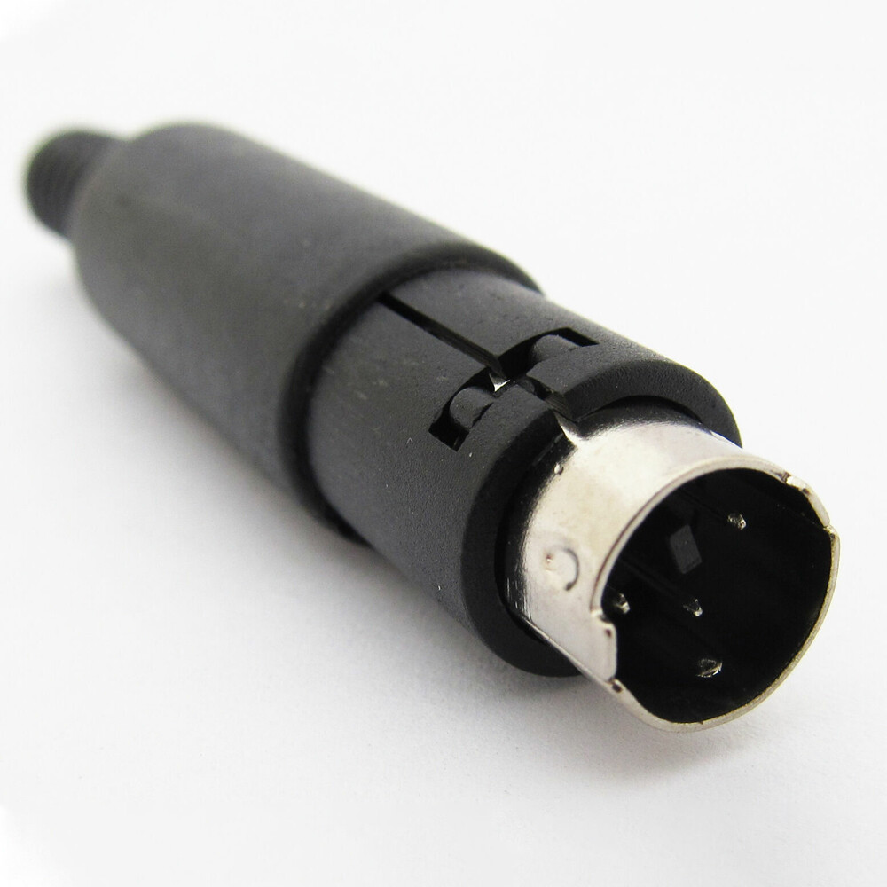 5pcs Mini DIN Plug Jack Connector with Black ABS Plastic Handle 3pin to ...