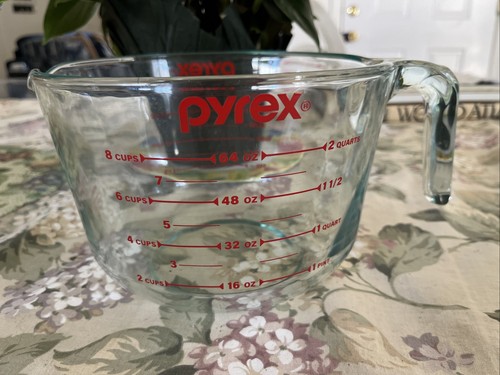 Pyrex 8 Cup/2 Liters Measuring Glass Cup with Handle Red Letters | eBay