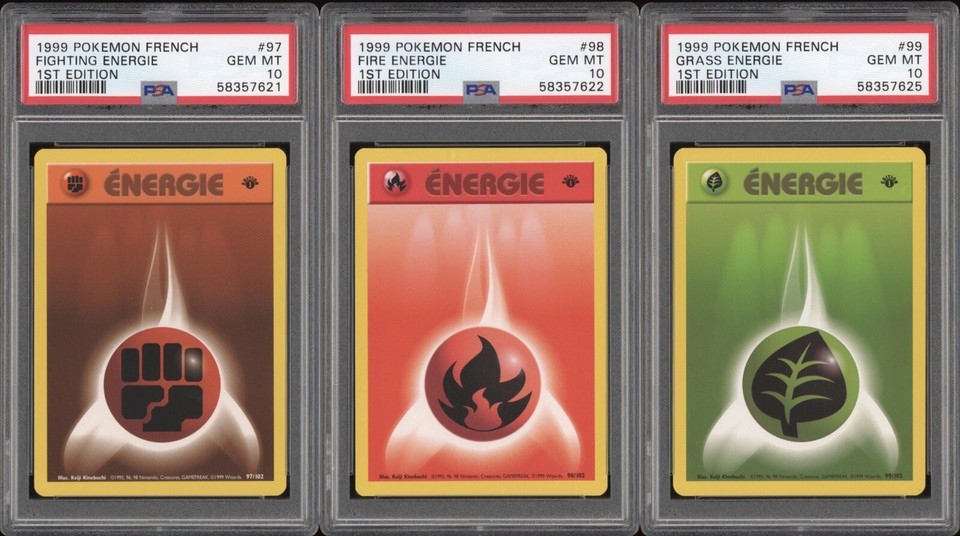 1999 Pokemon FRENCH 1st Edition Base Set COMPLETE PSA 10 SET 102/102 ...