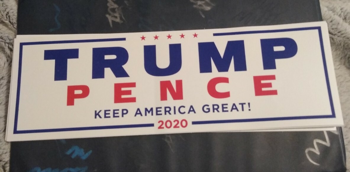 Donald Trump/Pence Keep America Great 2020 Official Campaign Bumper ...