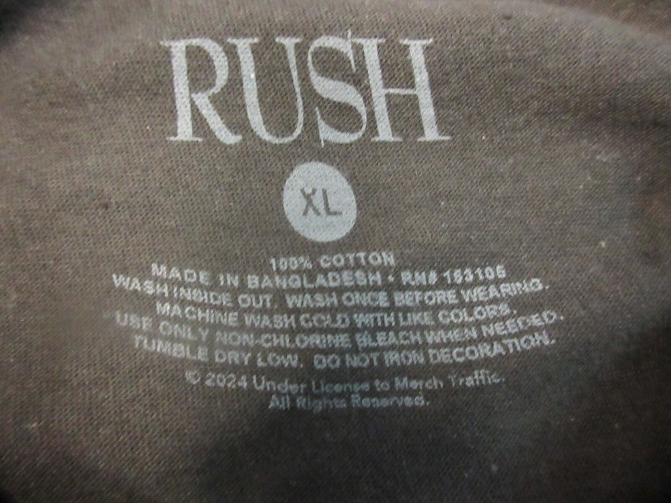 RUSH OFFICIAL MERCH SIGNALS 2024 BAND CONCERT MUSIC T-SHIRT EXTRA LARGE ...