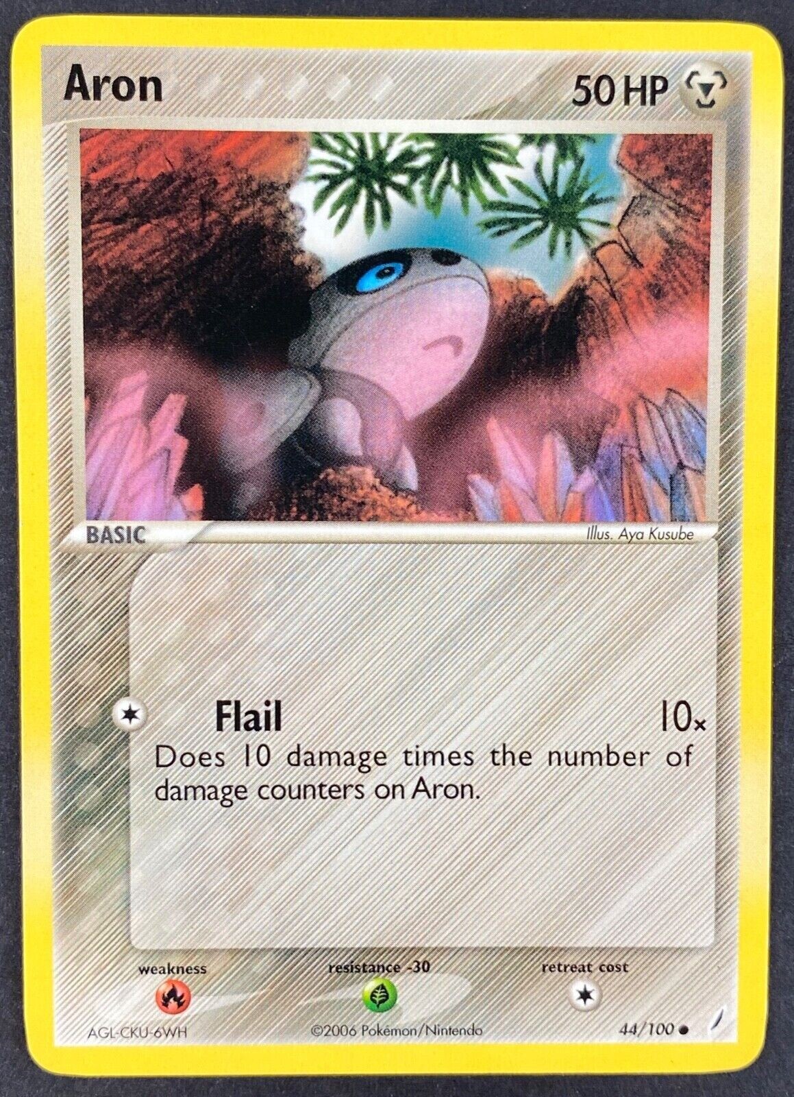 Pokemon Card Aron (EX Crystal Guardians) 44/100 EXC/NM Non-Holo Common ...