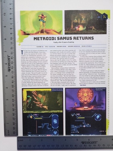 Metroid Samus Returns Review Original Print Ad / Poster Game Promo Art ...