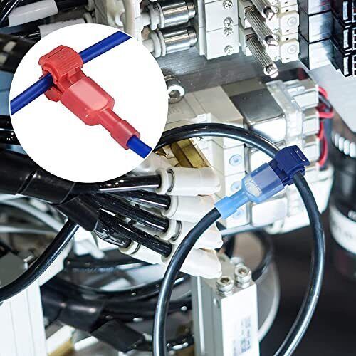 120PCS Insulated T-Tap 22-10 AWG Quick Splice Wire Terminal Combo ...