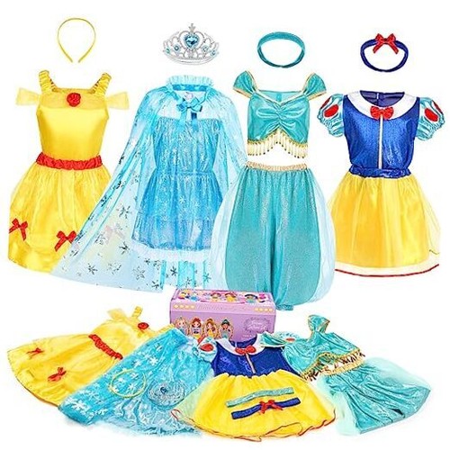 Kids Princess Dress Up Clothes for Little Girls, Pretend Play & Dress ...