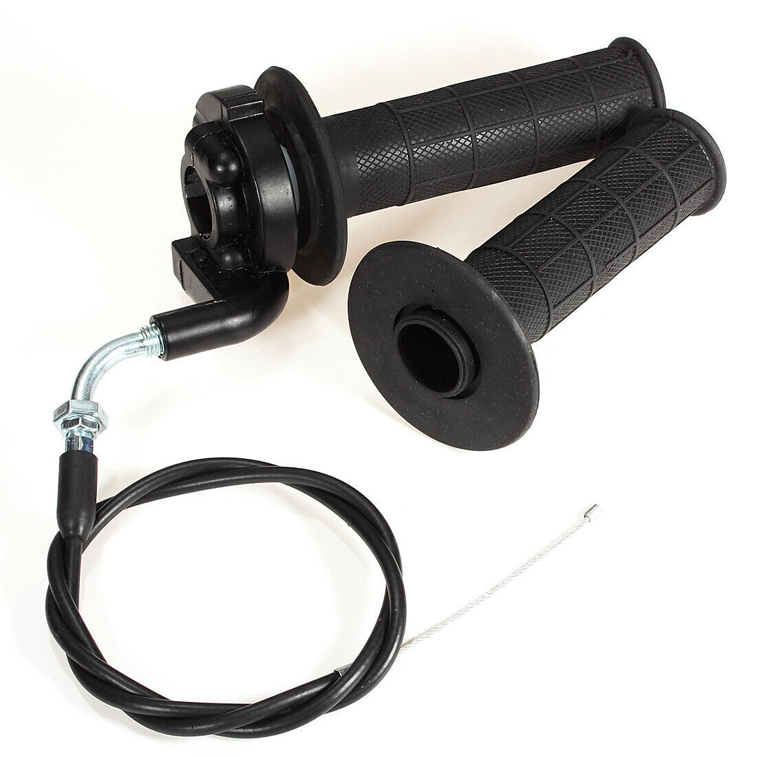 PIT DIRT BIKE QUICK ACTION THROTTLE TWIST GRIPS & CABLE SET 110cc 125cc ...