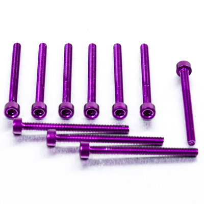 Vis BTR en Aluminium M3 x (0.5mm) x 35mm Pk x 10 Violet | eBay