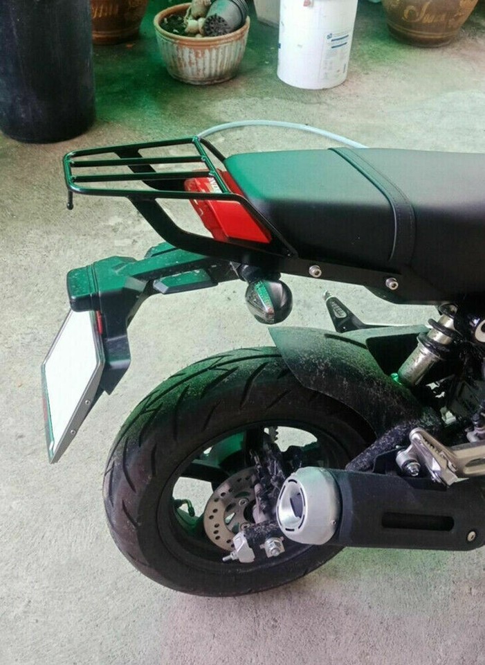 BLACK REAR TRAIL RACK CARGO LUGGAGE CARRIER FIT FOR HONDA GROM 125 2021 ...