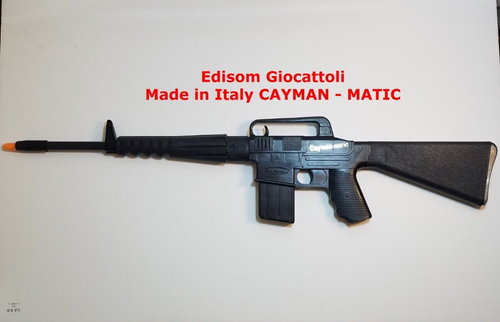 Vintage Edison Giocattoli Rifle Toy Cap Gun Made in Italy CAYMAN-MATIC ...