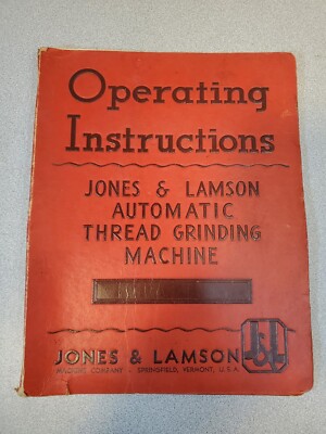 1941 Jones & Lamson J&L 6x15 in Automatic Thread Grinding Machine TG ...