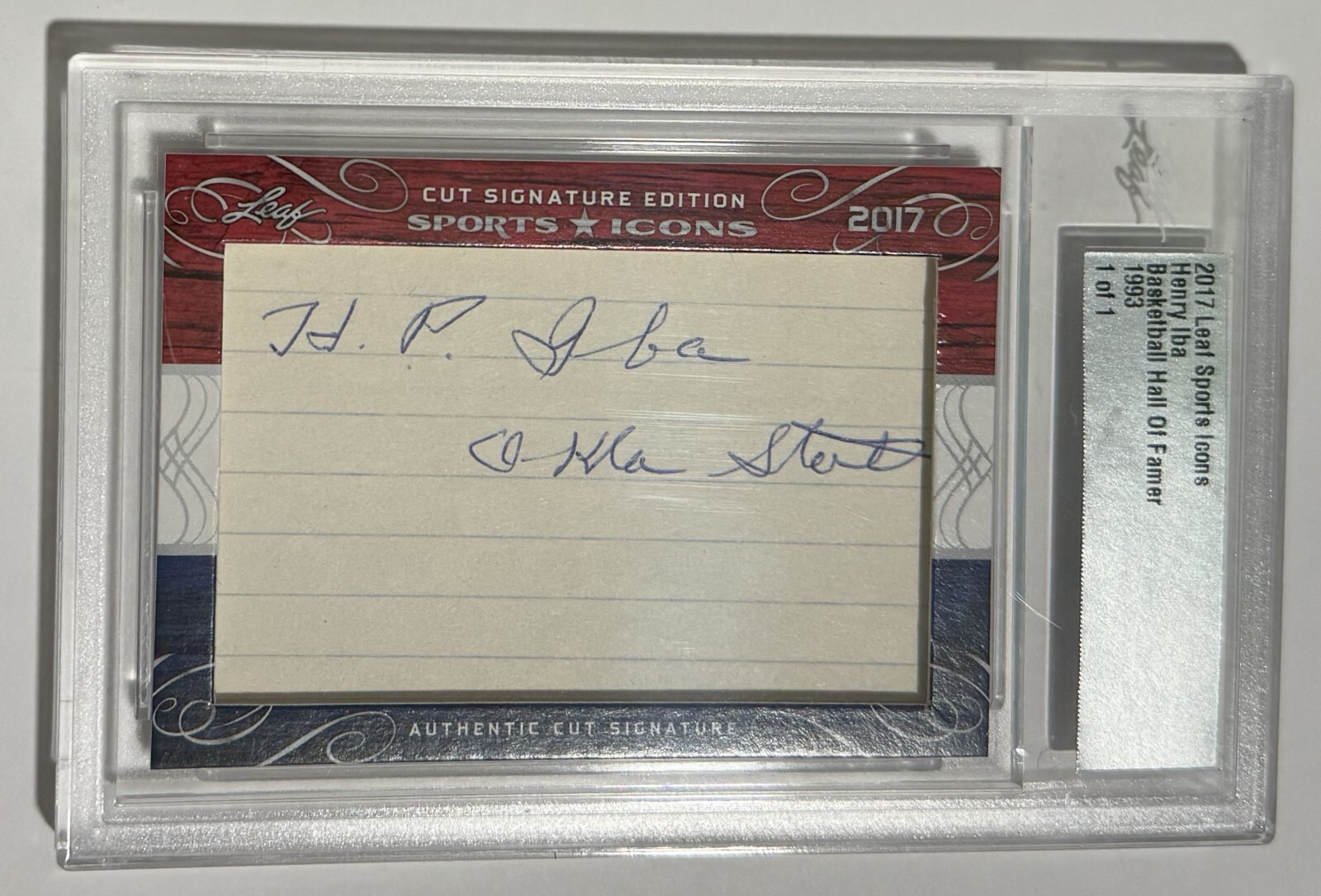 2017 Leaf Sports Icons Cut Signature Edition Henry Iba Cut AUTO 1/1 | eBay