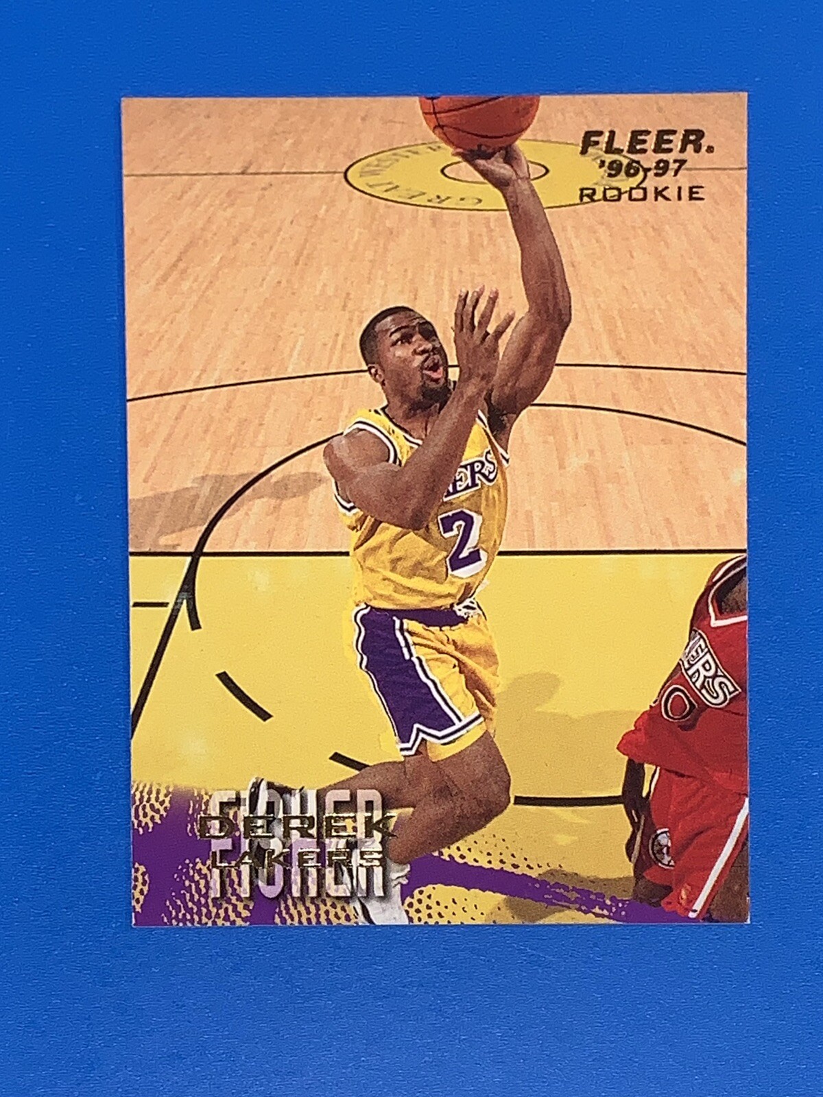 1996-97 Fleer Derek Fisher Rookie Card #204 Los Angeles Lakers Set ...