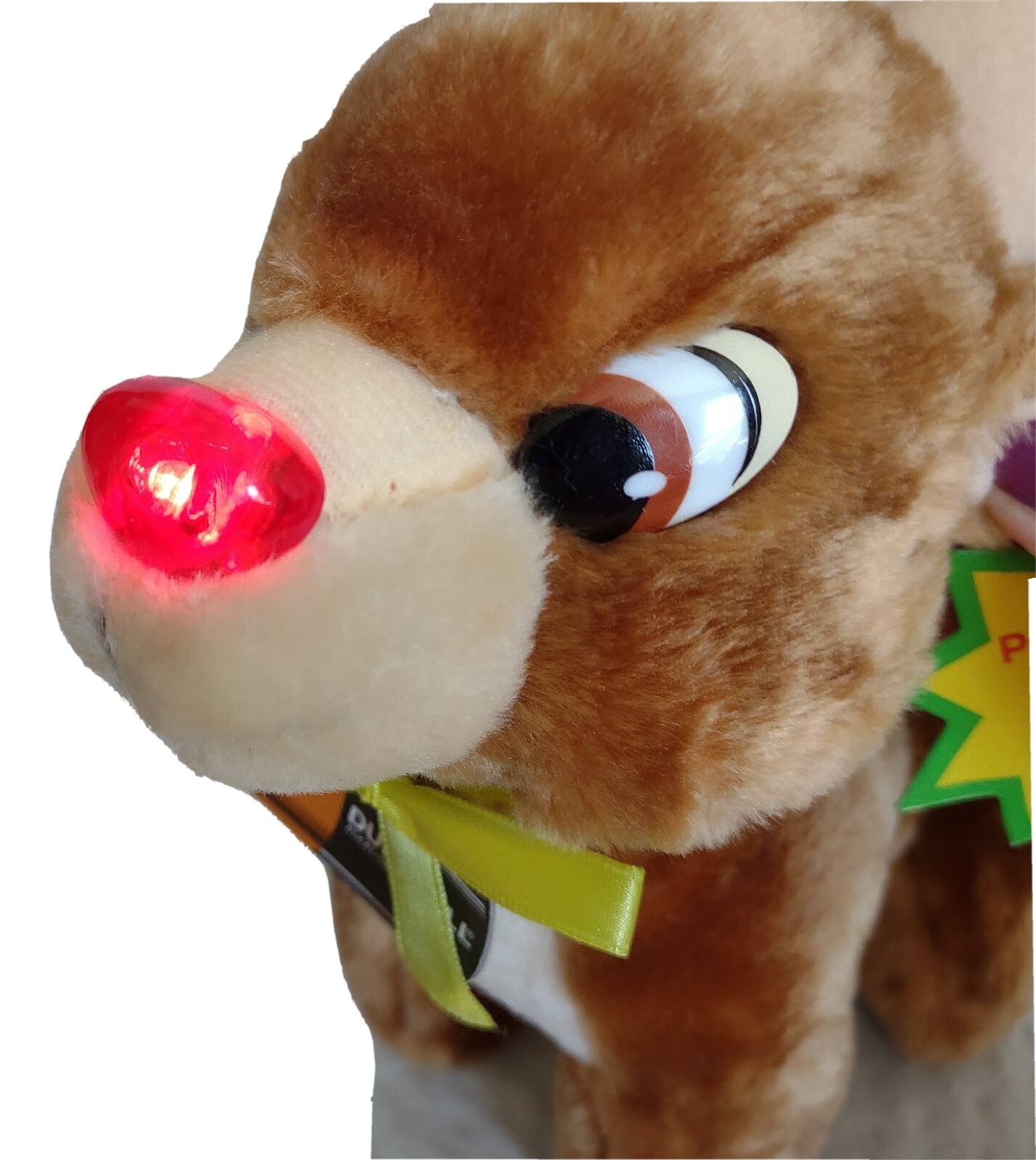 Applause RUDOLPH THE RED NOSED REINDEER 9in Plush LightUp Red Nose LNWT ...