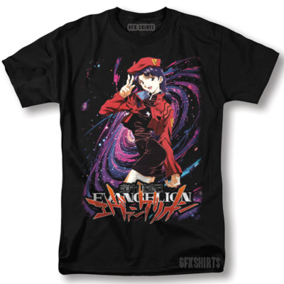 Neon Genesis Evangelion Misato Katsuragi Anime Manga Graphic Cosplay T ...