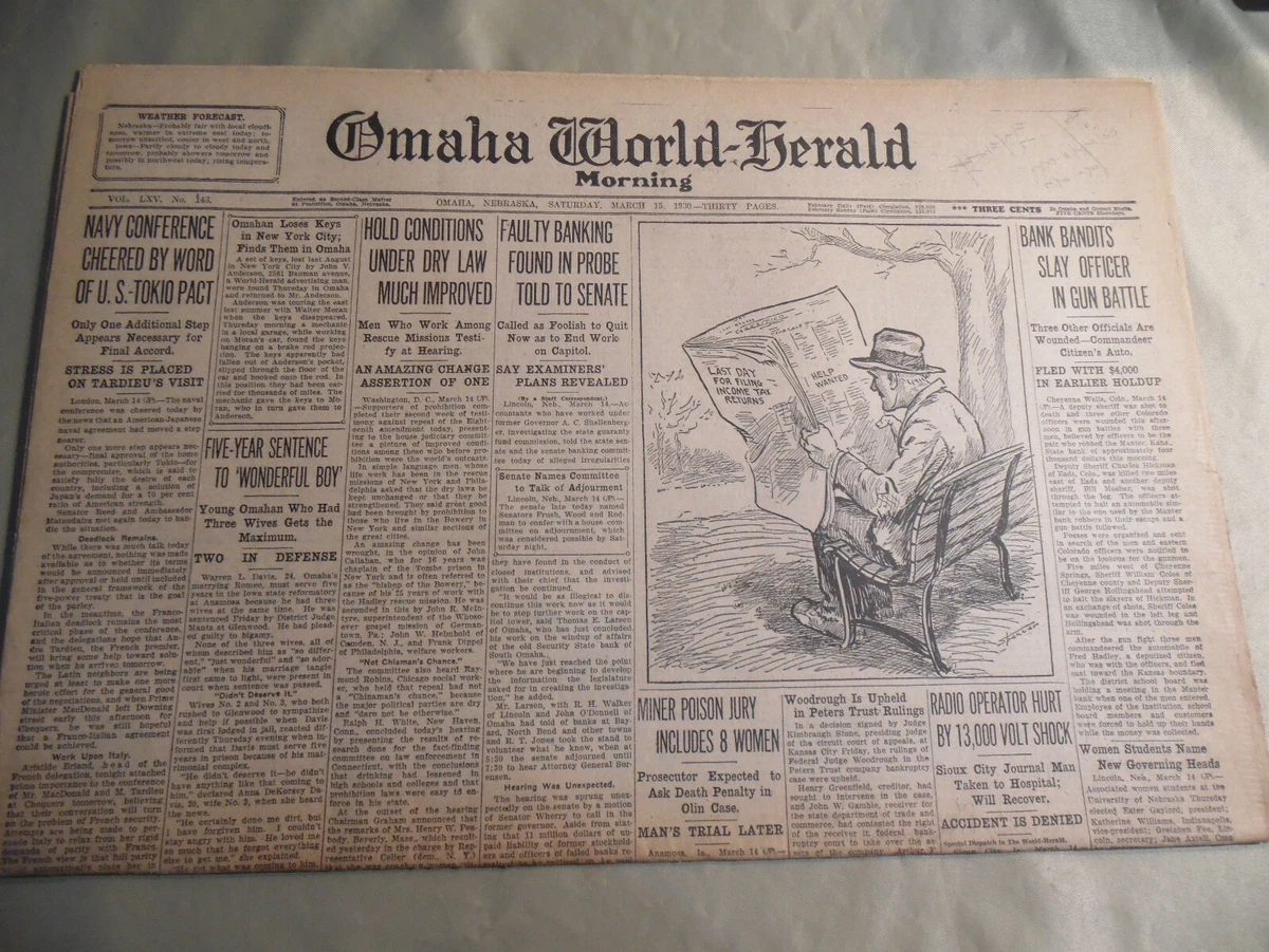 1930 Newspaper Names