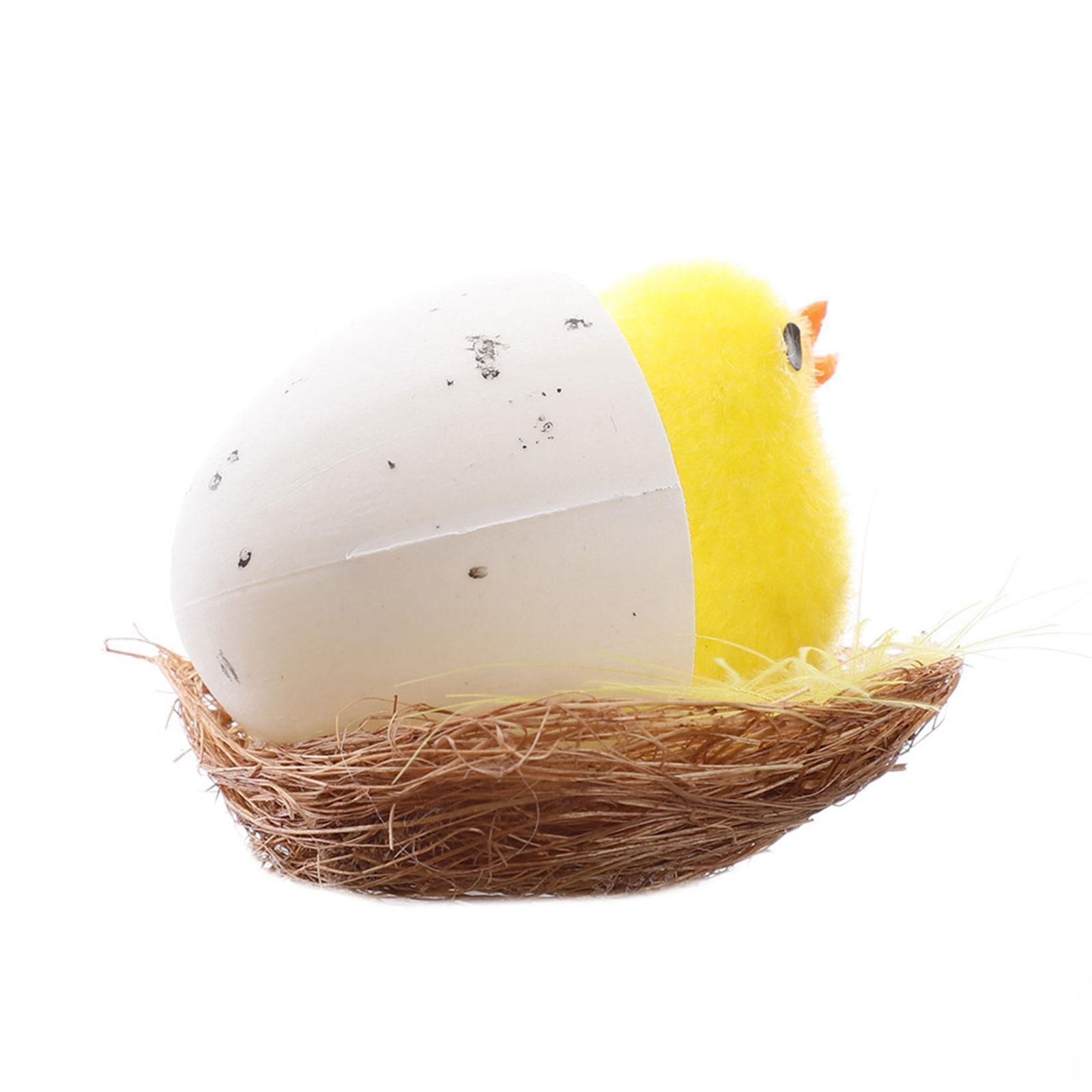 12x Mini Easter Decorative Chicks Easter Bonnet Decoration Cute for ...