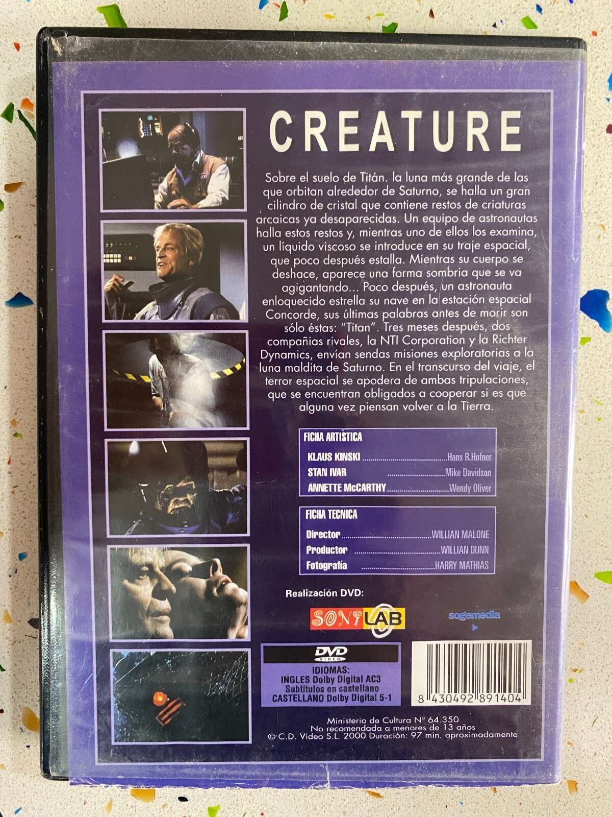 Creature DVD Klaus Kinsky Stan Ivar Annette Mcathy William Malone ...
