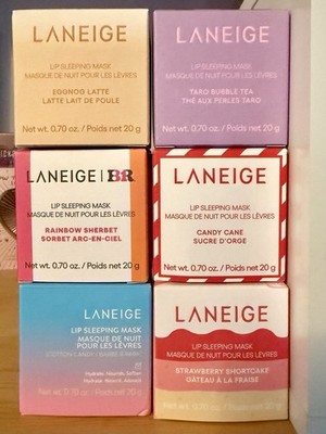 Laneige Limited Edition Lip Sleeping Mask X 6 Cotton Candy Eggnog Candy ...