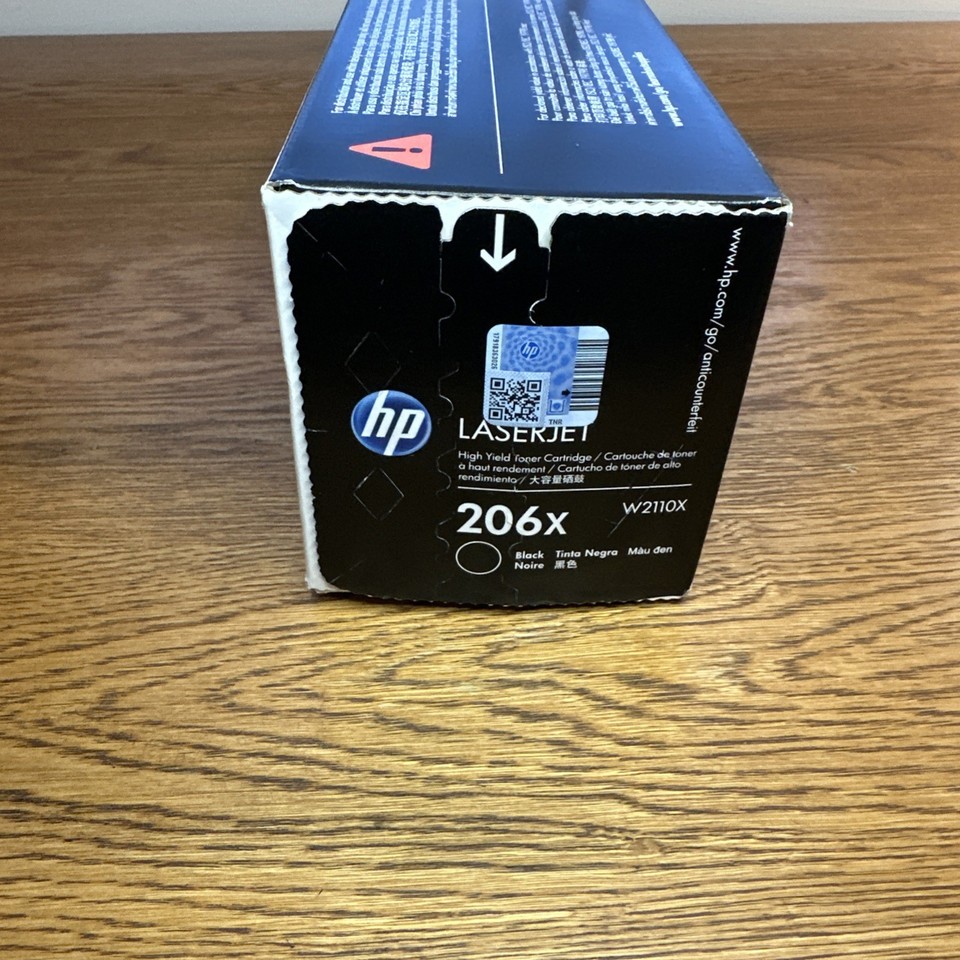 GENUINE HP 206X W2110X BLACK HIGH YIELD LASERJET CARTRIDGE NEW IN ...
