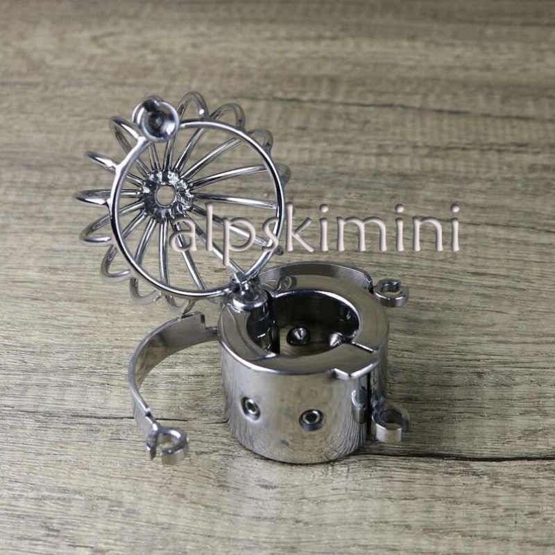 Steel Ball Stretcher with Removable Thorn Heavy Scrotum Pendant Cage ...