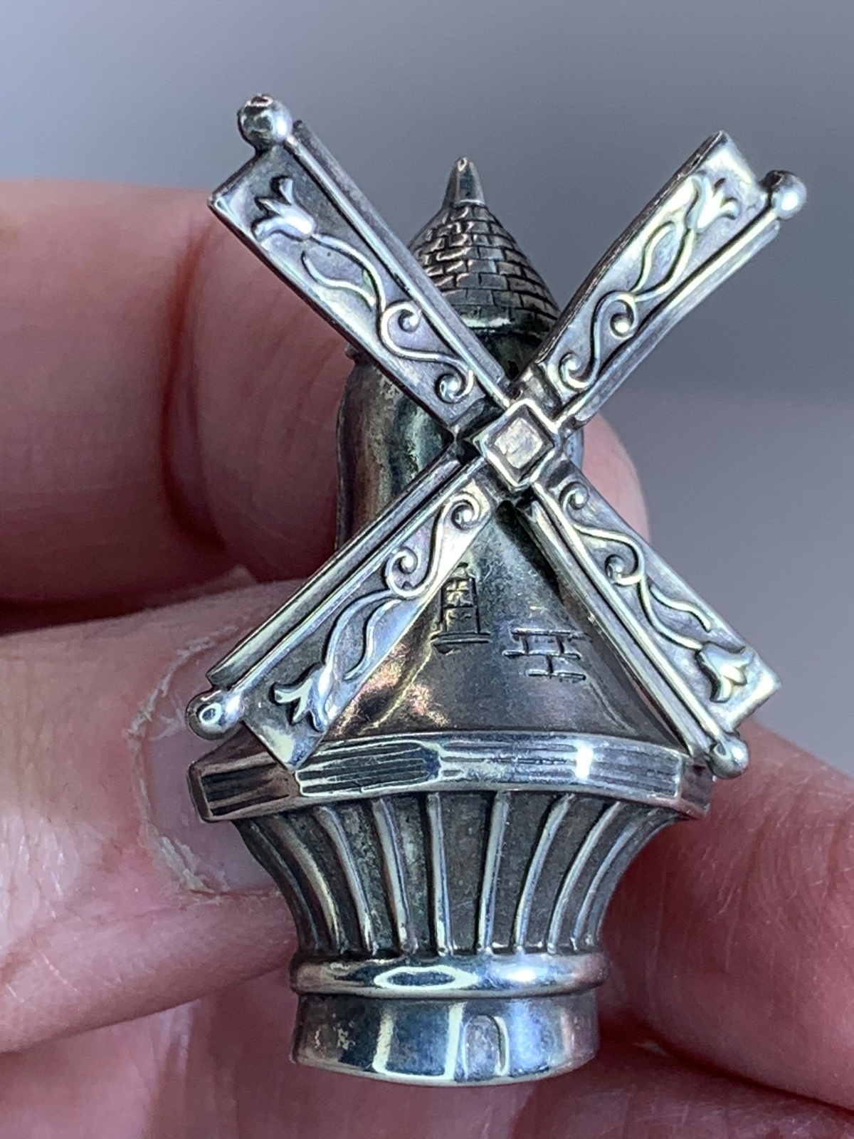 Dutch Windmill Turns Vintage STERLING Silver Brooch Pin M-2837* | eBay