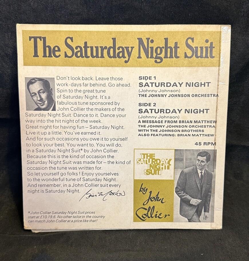 JOHNNY JOHNSON ORCHESTRA - THE SATURDAY NIGHT SUIT 7" John Collier ...