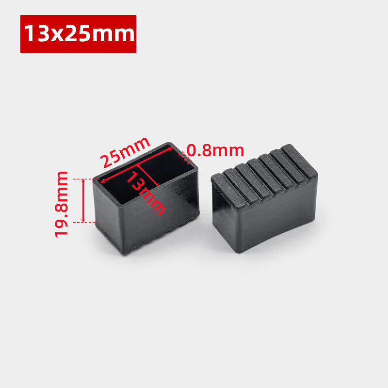 Square/Rectangle Rubber Chair Ferrule AntiScratch Floor Protector Table ...