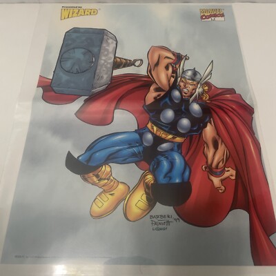 Vintage 90s double sided Wizard poster Lara Croft Marvel Tomb-raider ...