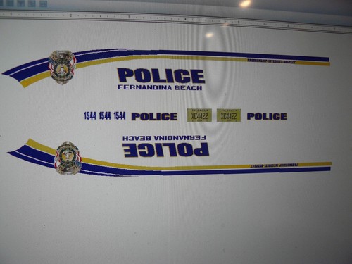 Fernandina Beach Florida Police Car Decals 1:24 | eBay
