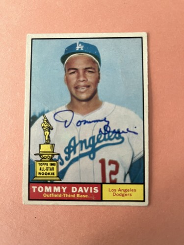 1961 Topps #168 Los Angeles Dodgers Tommy Davis Rookie Autograph. | eBay