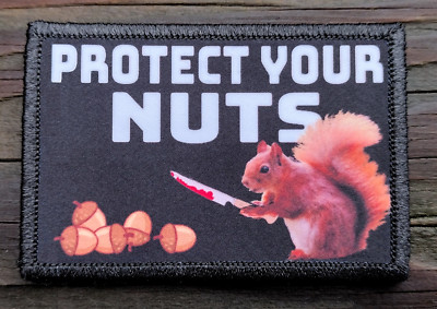 Protect Your Nuts Morale Patch Hook and Loop Funny Army Custom Tactical ...
