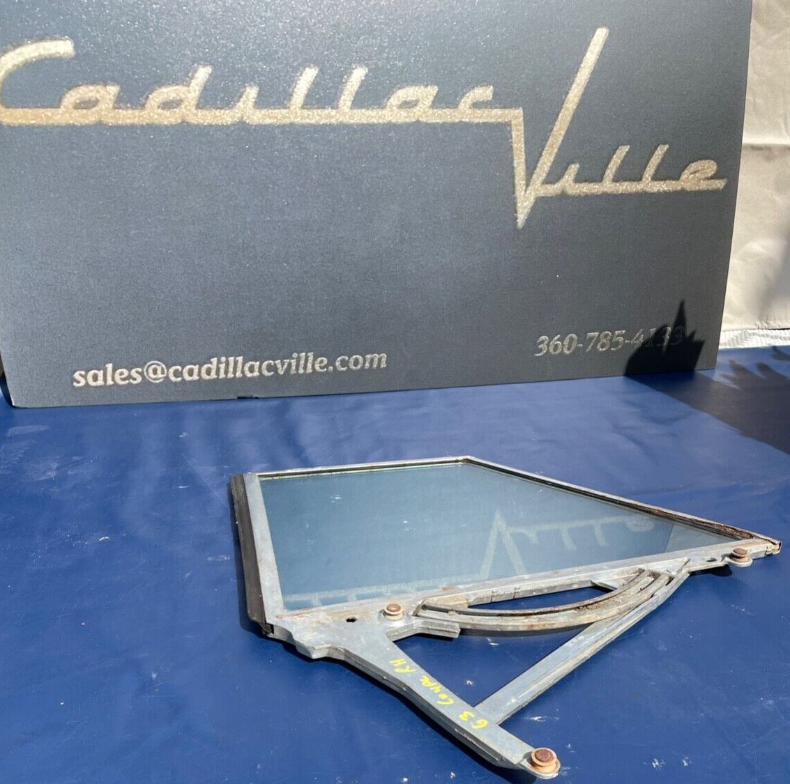 1963 1964 Cadillac Coupe RH PS Rear 1/4 Glass Window Used Original ...