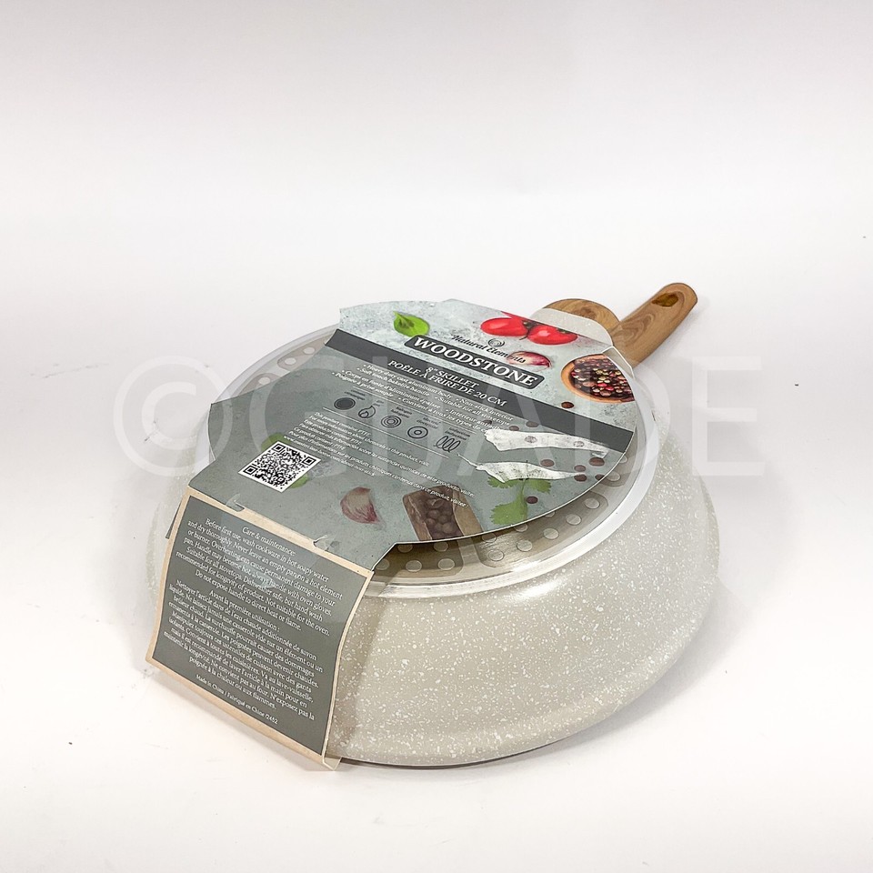 Natural Elements Woodstone 8" Induction Skillet Frying Pan Tan Cookware ...