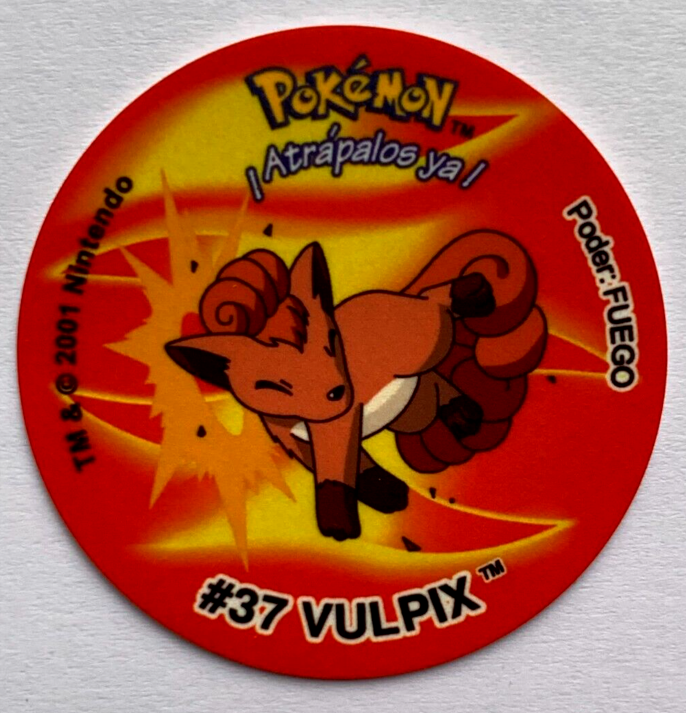 TAZO POKEMON ATTACK EB #037 VULPIX 2023 KANTO PERU South America Pogs ...