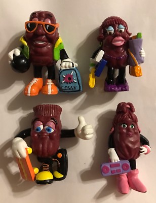 ***RARE*** 90's FAMILY-1991 COMPLETE "CALIFORNIA RAISINS" 4 - FIGURE ...