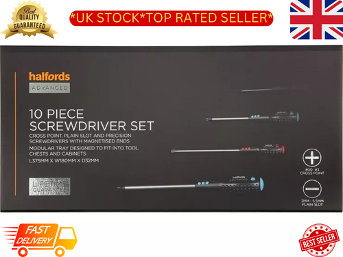 Halfords Advanced 10 Piece Screwdriver Set Modular Tray | eBay